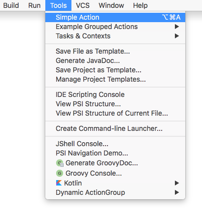 1. Registering an Action / IntelliJ Platform SDK DevGuide