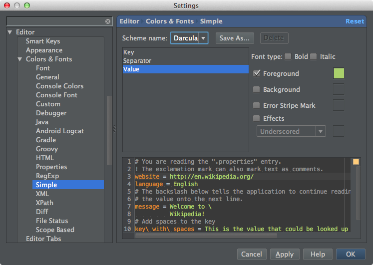 5. Syntax Highlighter and Color Settings Page / IntelliJ Platform SDK ...